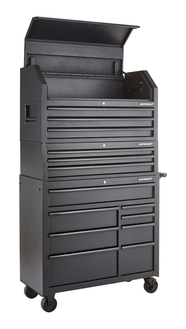 Mastercraft Tool Storage Mid-Chest, 3 Drawer, 41-in, Black | Canadian Tire