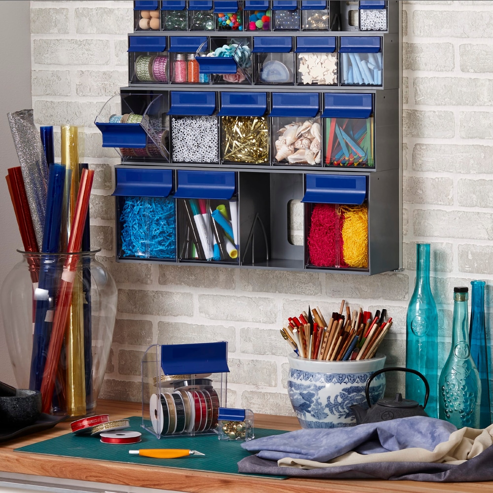 Ideal Security 15-Rows x 9-Tilt Bin Organizer Wall Mount Frame, 24x46 ...