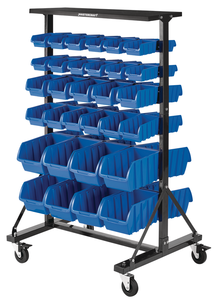 Mastercraft Double-Sided 60-Bin Parts Rack, 26x21x43-in | Canadian Tire