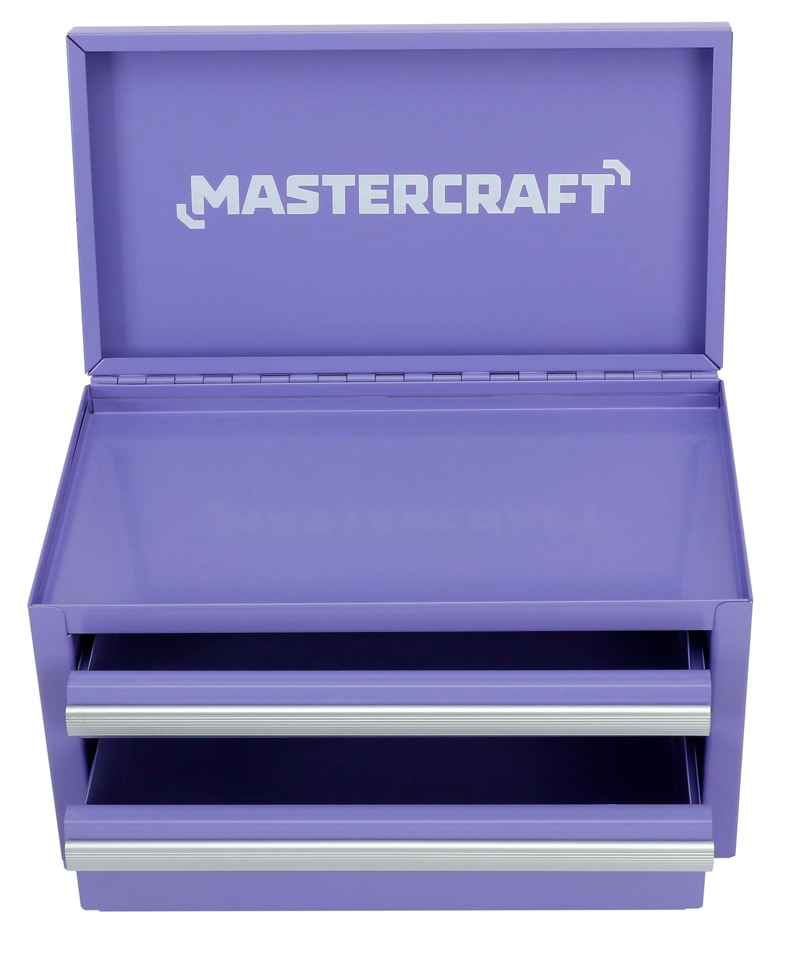Mini boîte à outils portative en acier à 2 tiroirs Mastercraft, lilas ...