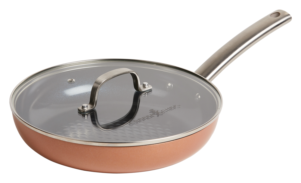 As Seen On TV Cooper Chef Black Diamond Round Pan with Lid, 10-in ...