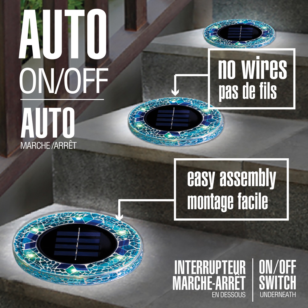 As Seen On TV Mosaic Disk Lights, Blue | Canadian Tire