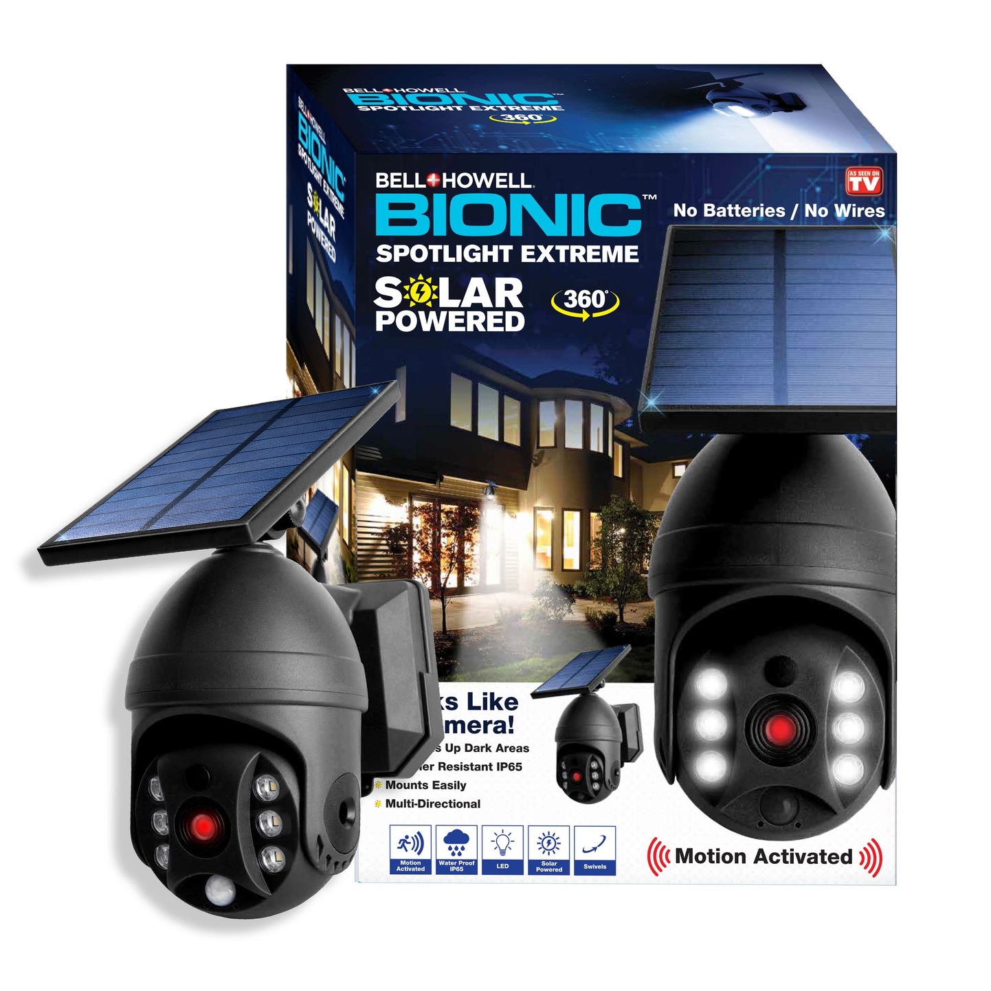 Bell & Howell Bionic Spotlight - Solar Powered LED Motion Light ...