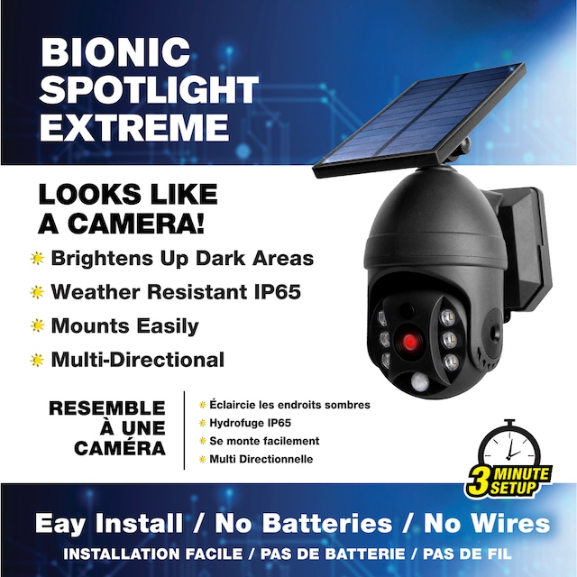 Bell & Howell Bionic Spotlight - Solar Powered LED Motion Light ...