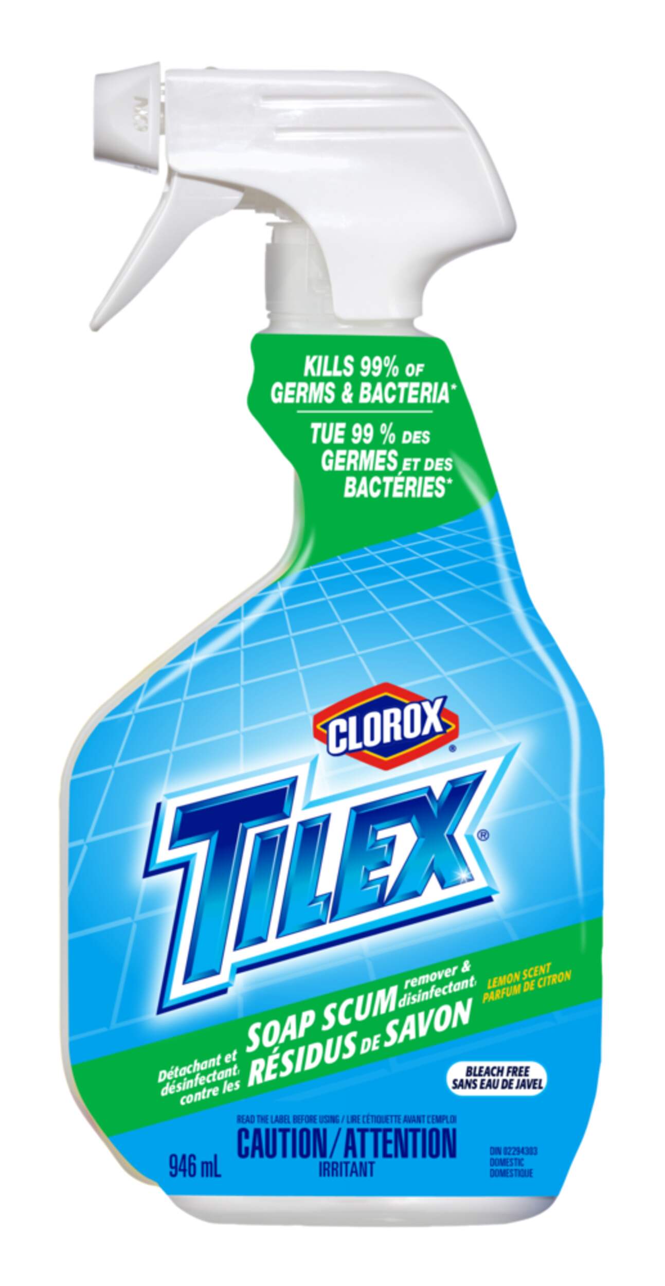 Clorox Tilex Soap Scum Remover and Disinfectant Bathroom Cleaner Spray, Bleach Free, 946-ml ...