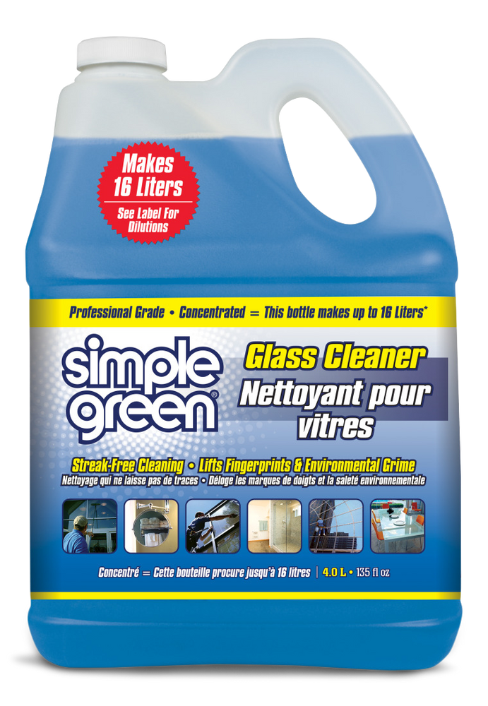 Simple Green Professional Grade Concentrated Glass Cleaner, 3.78-L ...