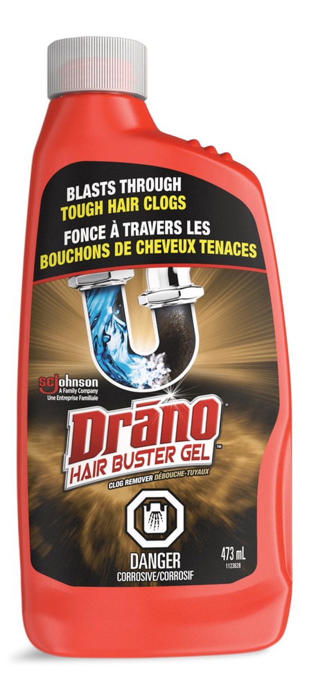 Débouche-tuyau et nettoyant de vidange Drano Hair Buster, gel, 473 mL ...