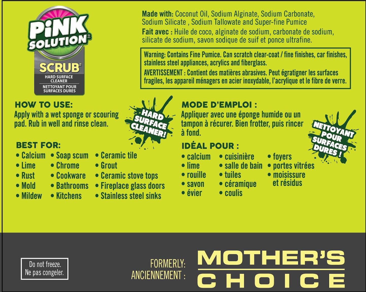 Pink Solution SCRUB Non-Toxic Hard Surface Cleaner, 500-g | Canadian Tire