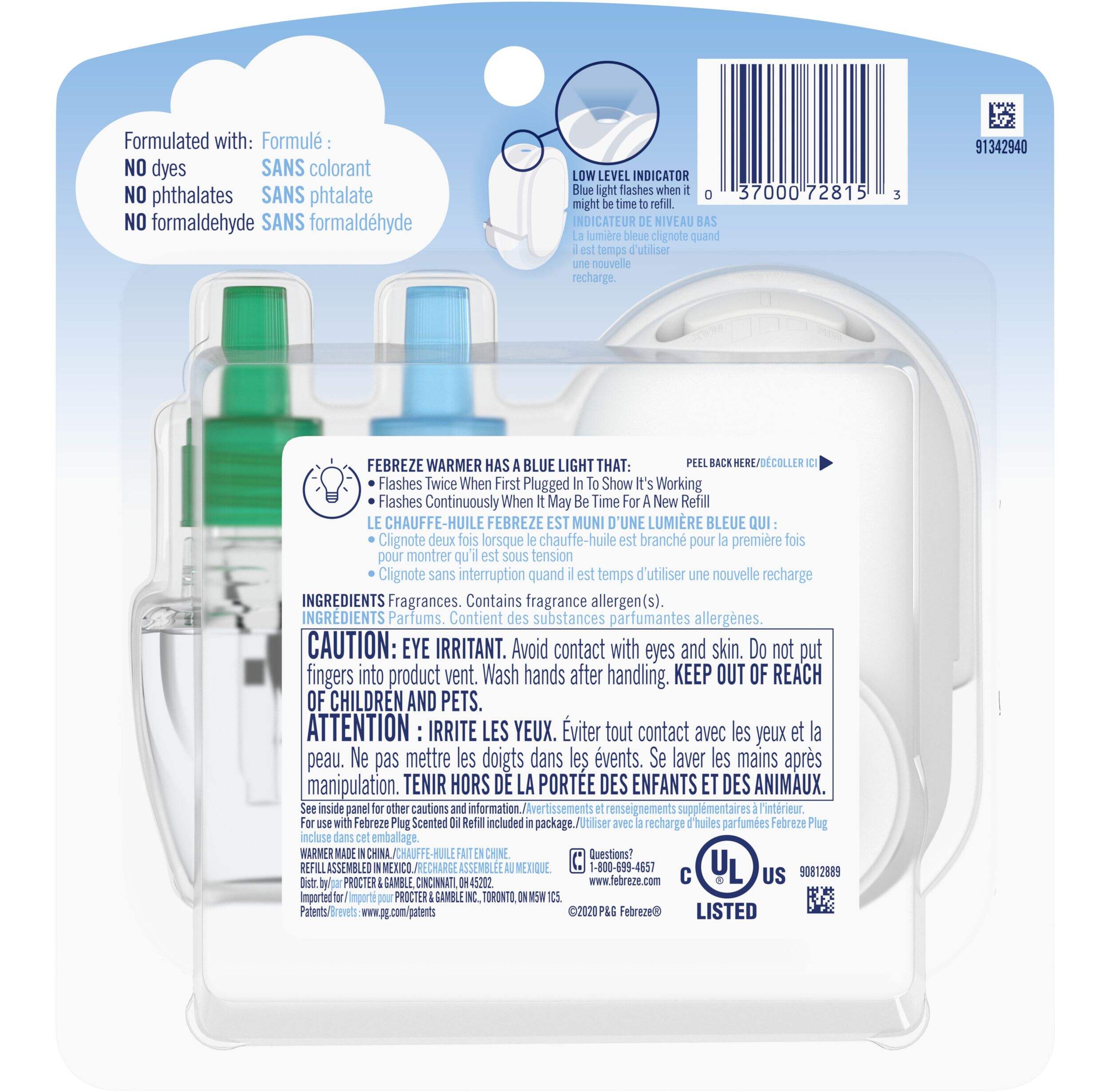 Febreze Scented Oil Air Freshener Kit, Includes Plug-In Warmer and ...