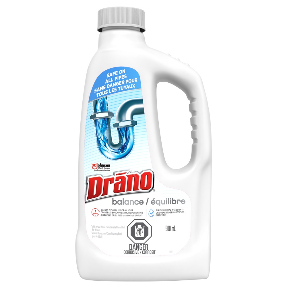 Drano Balance Quick Acting Drain Cleaner & Clog Remover, 900-mL ...