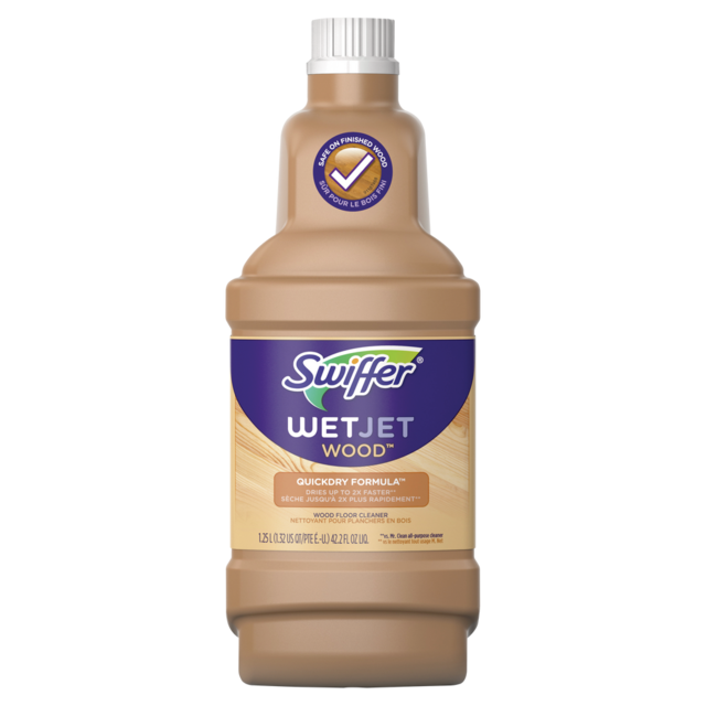 Swiffer WetJet Quickdry Formula Wood Floor Cleaner, 42.2 fl oz ...