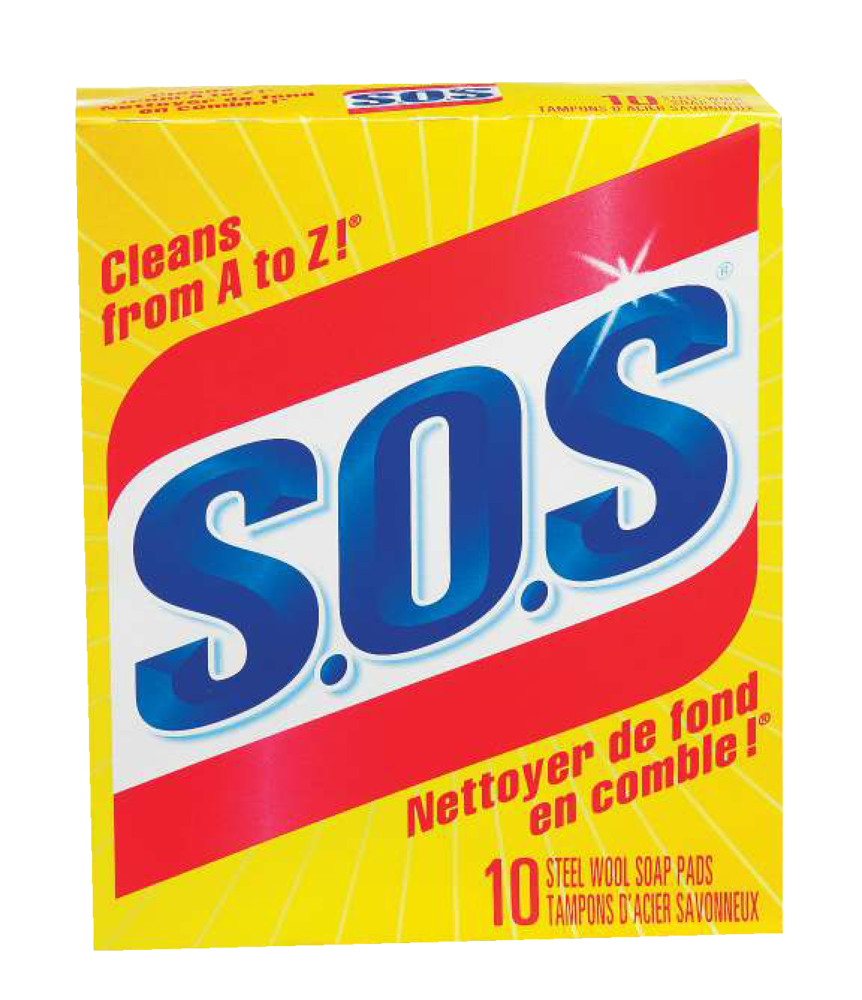 SOS All-Purpose No-Scratch Steel Wool Soap Pads / Scrub Sponges, 10-pk ...