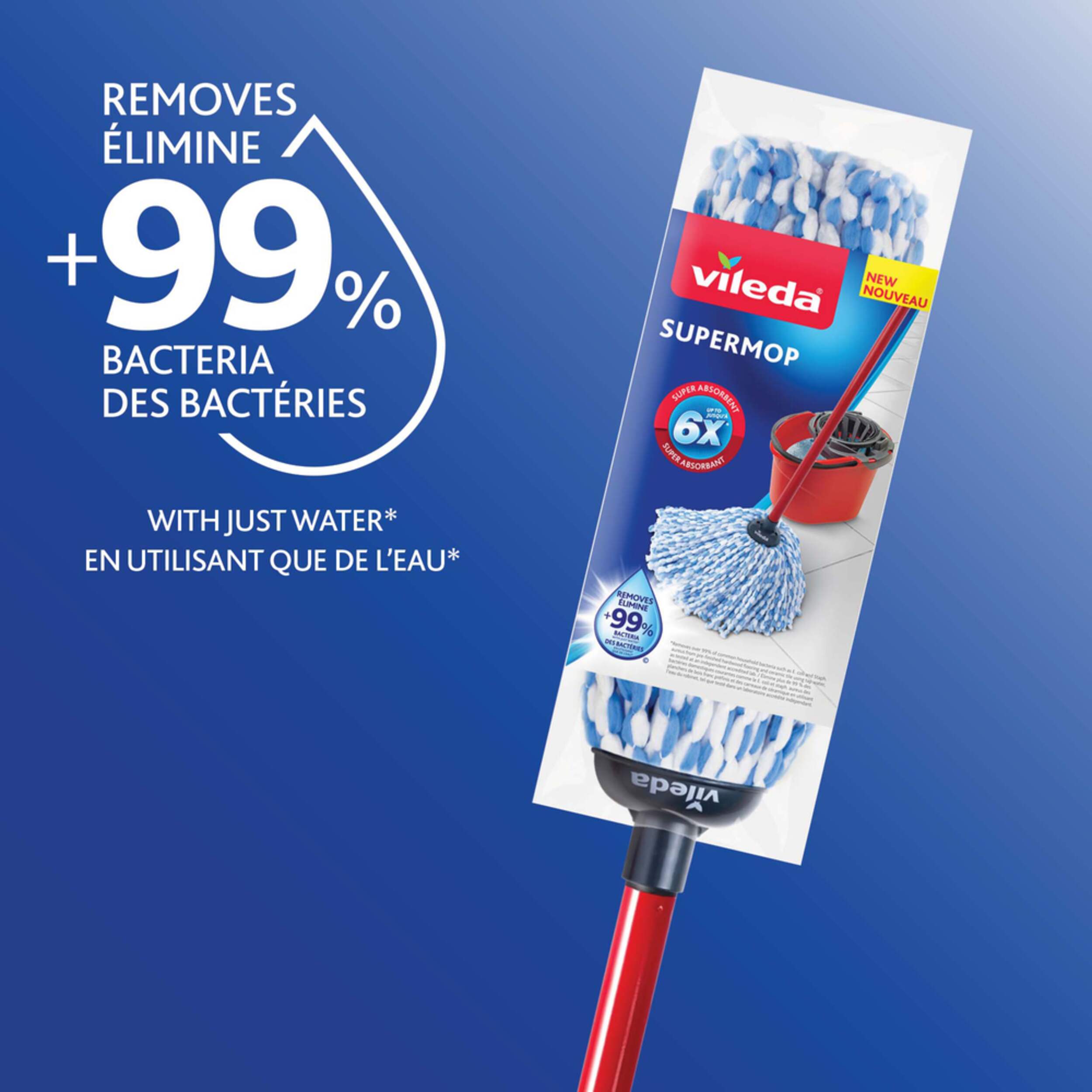 Vileda Multi-Surface Reusable Microfibre Super Mop | Canadian Tire