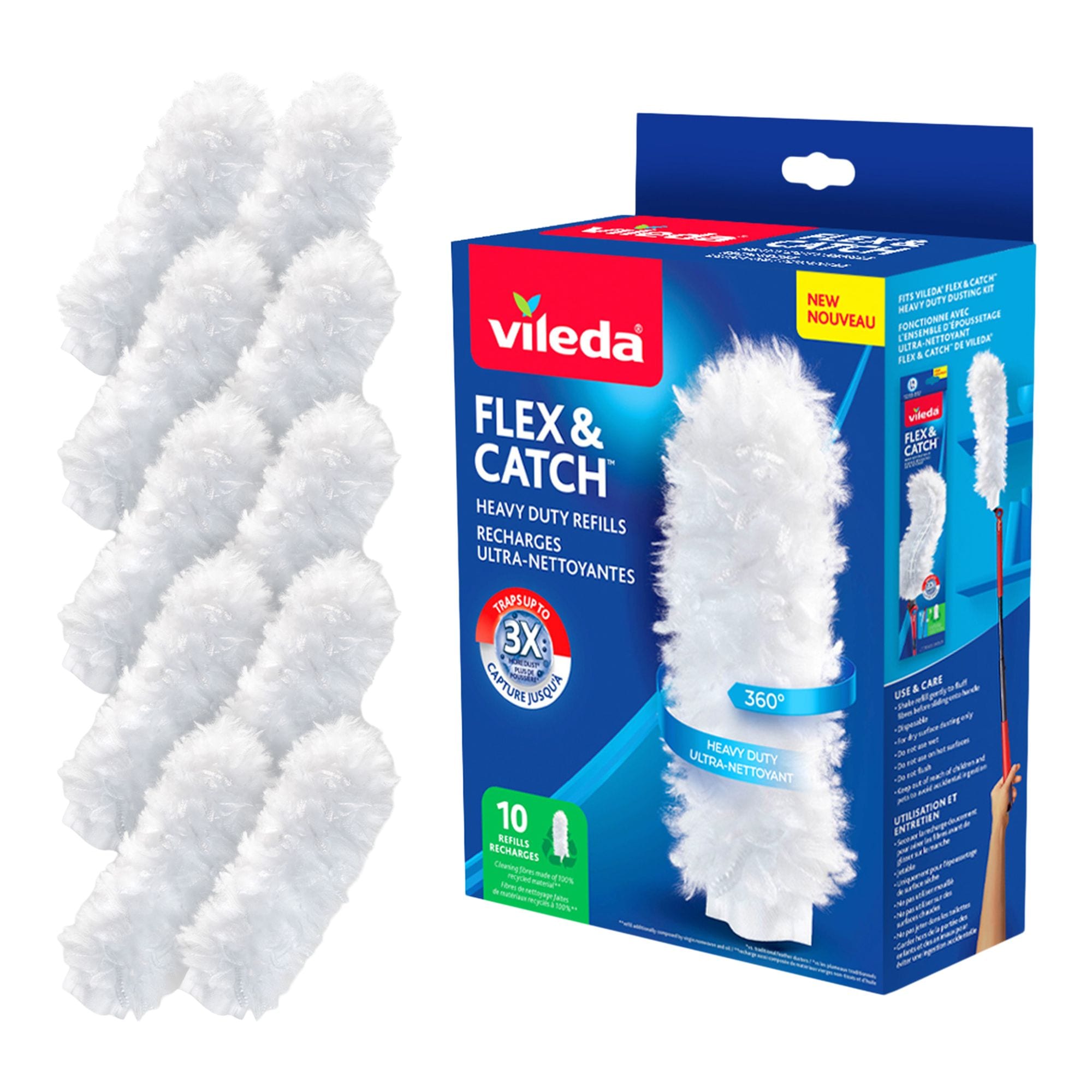 Vileda Flex & Catch Heavy Duty Dusting Refills, 10-ct | Canadian Tire