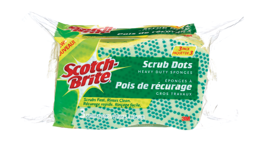 3M Scotch-Brite Scrub Dots Heavy-Duty Scrub Sponges, 3-pk | Canadian Tire