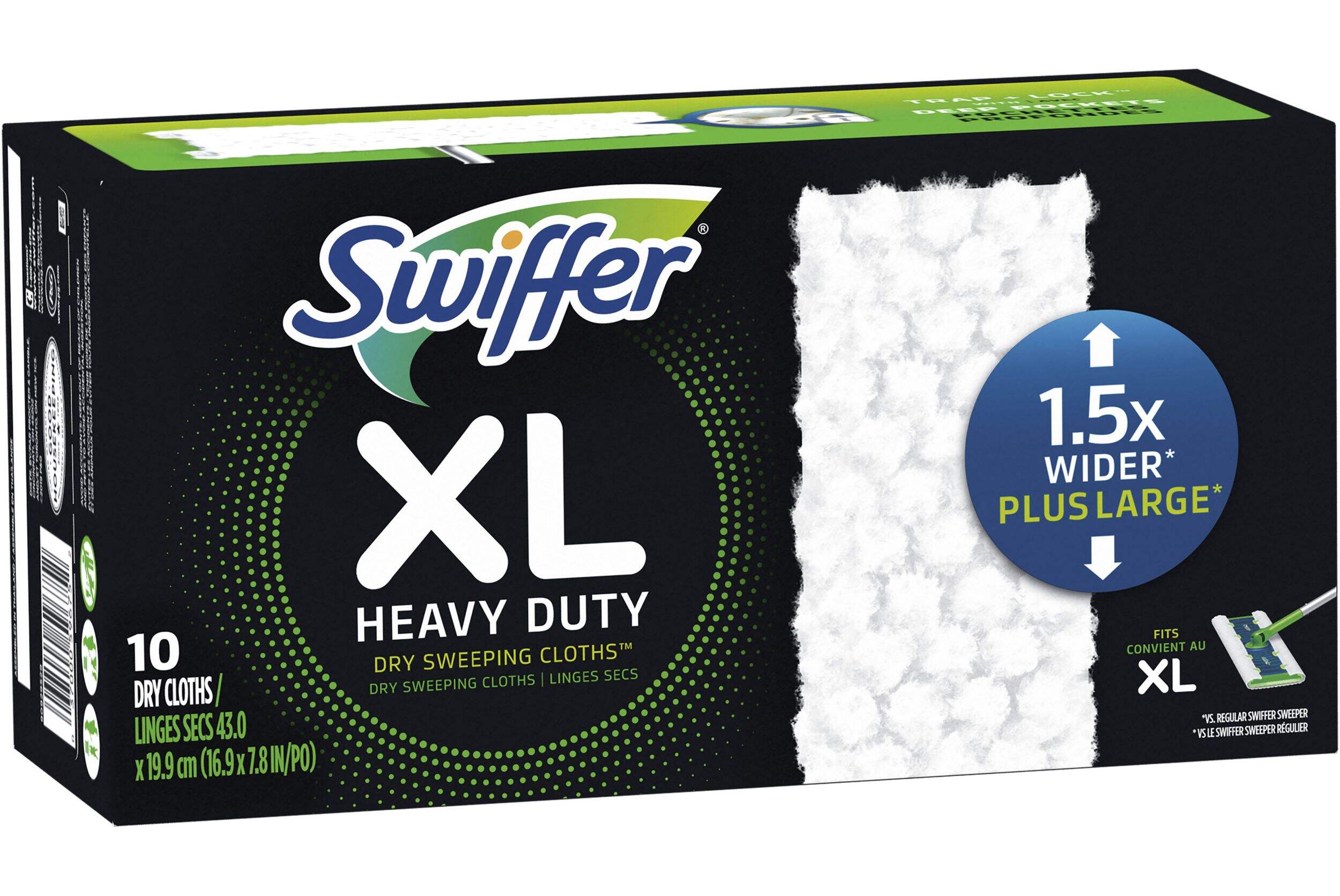 Swiffer XL Heavy Duty Dry Multi-Surface Cloth Refills, 10 count ...