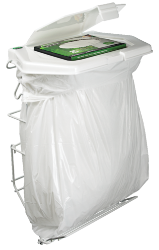 Rack Sack Expandable Kitchen Garbage Bag Holder, Fits 15-L or 21-L bags ...