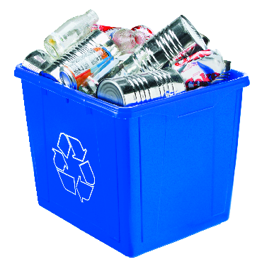 Orbis Plastic Rectangular Open Recycling Blue Box, 59-L | Canadian Tire