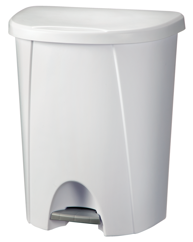 Sterilite Plastic D-Shaped Step Garbage Can, White, 25-L | Canadian Tire