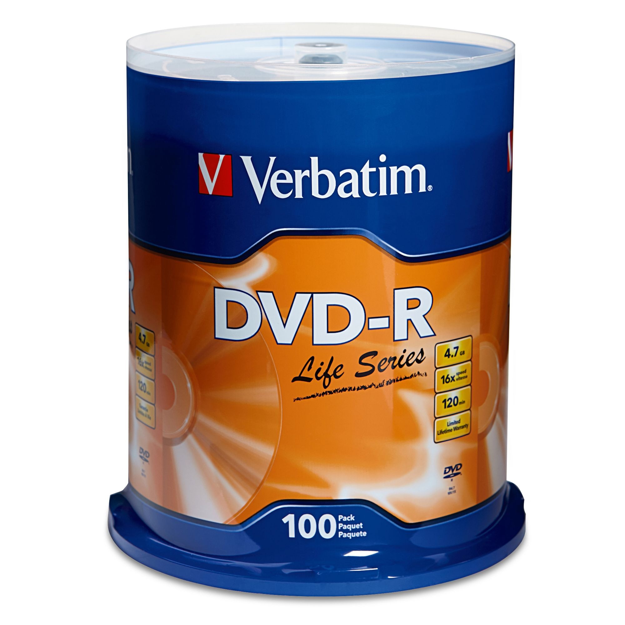 Disques DVD-R Verbatim, paq. 100 | Canadian Tire