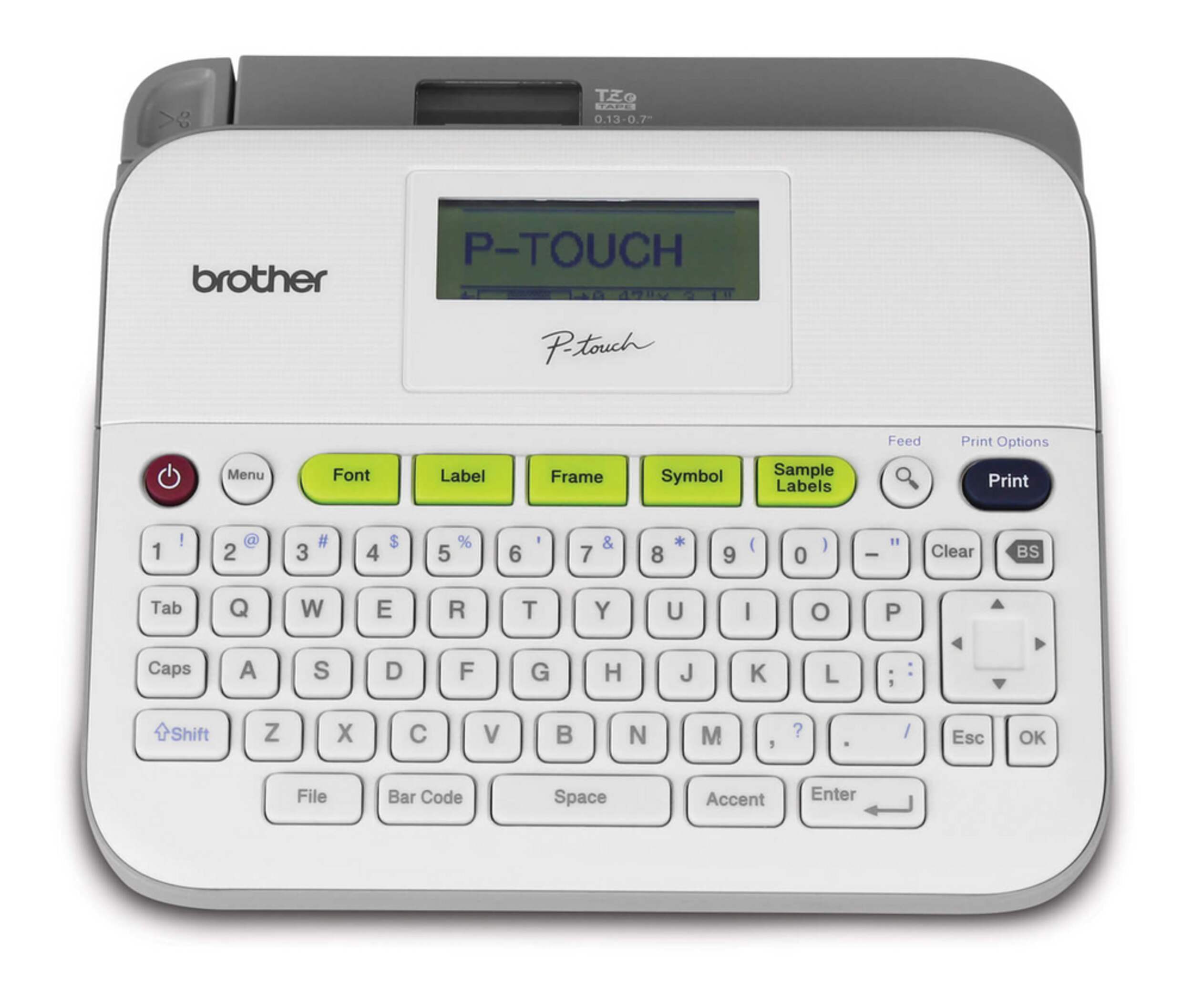 Brother P-Touch Versatile Desktop Label Maker With AC Adapter, White ...