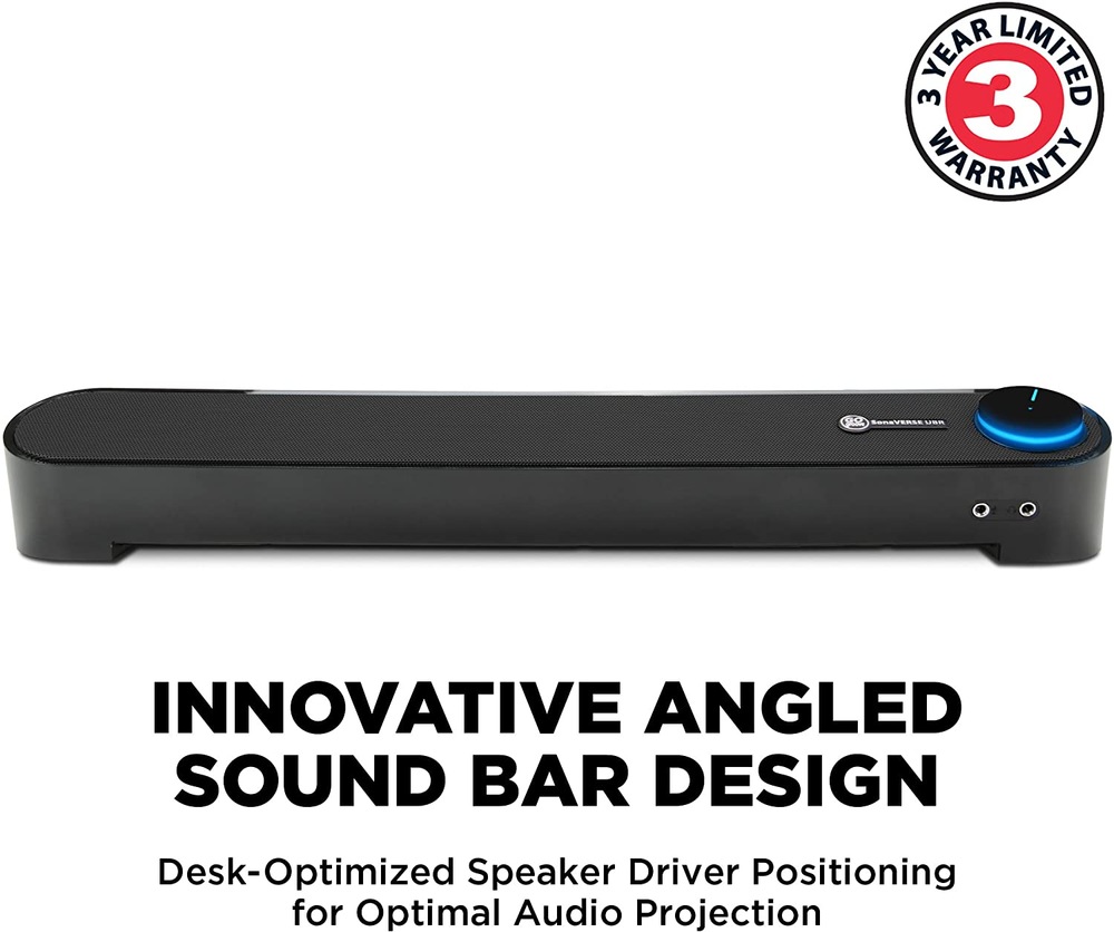 GoGroove SonaVERSE UBR Computer Sound Bar Speaker System, Black ...