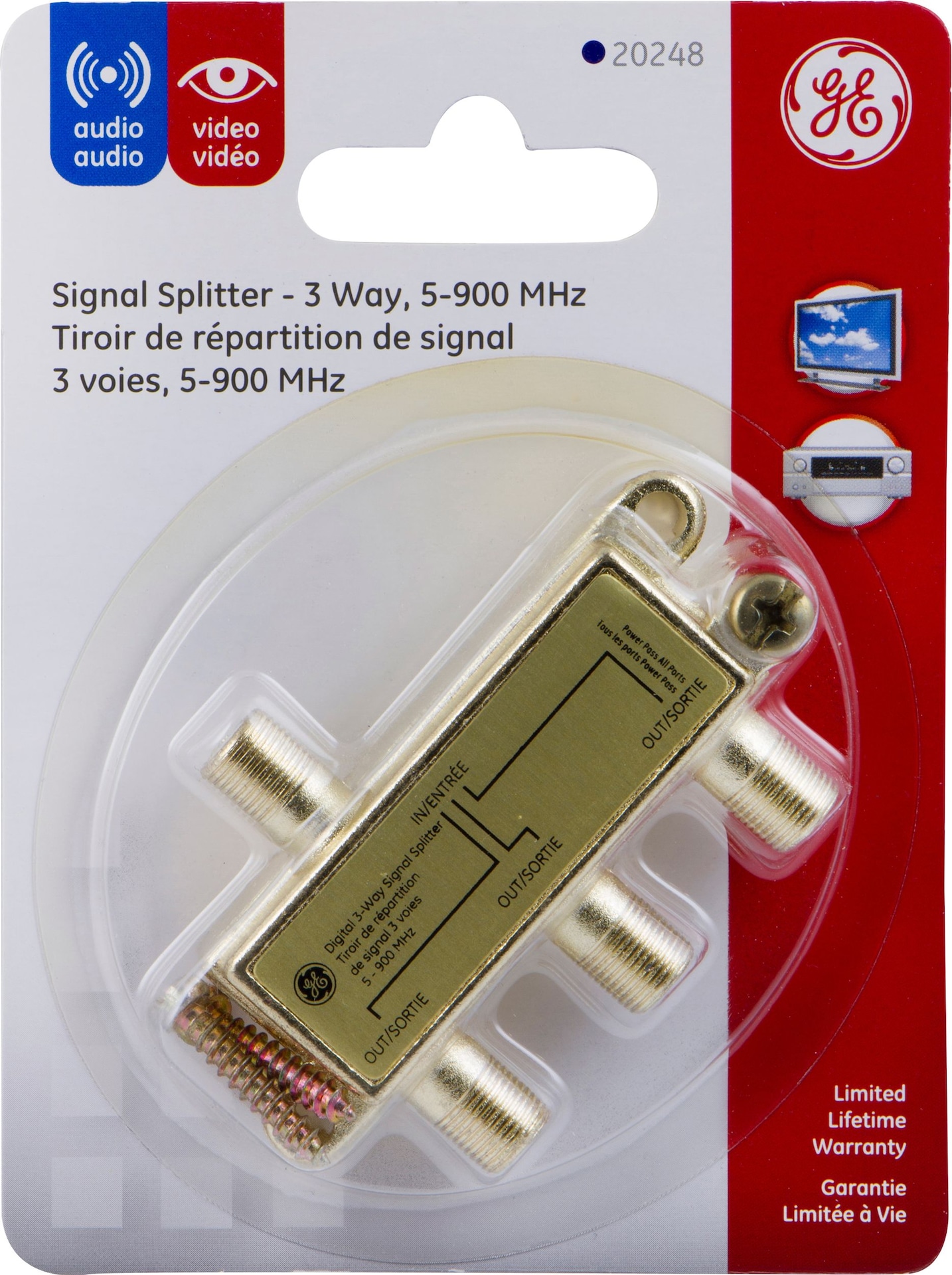 GE 3-Way Nickel Signal Splitter | Canadian Tire