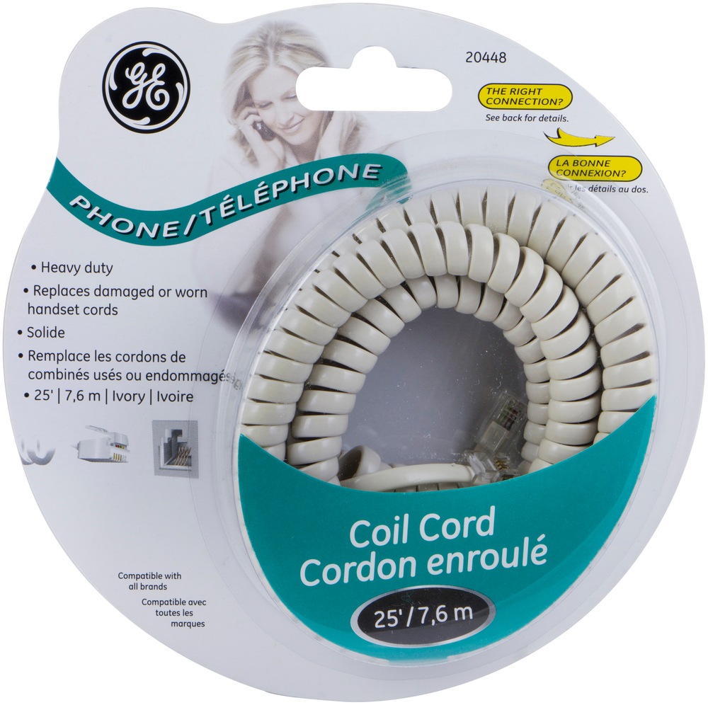 GE Phone Coil Cord, Ivory, 25-ft | Canadian Tire