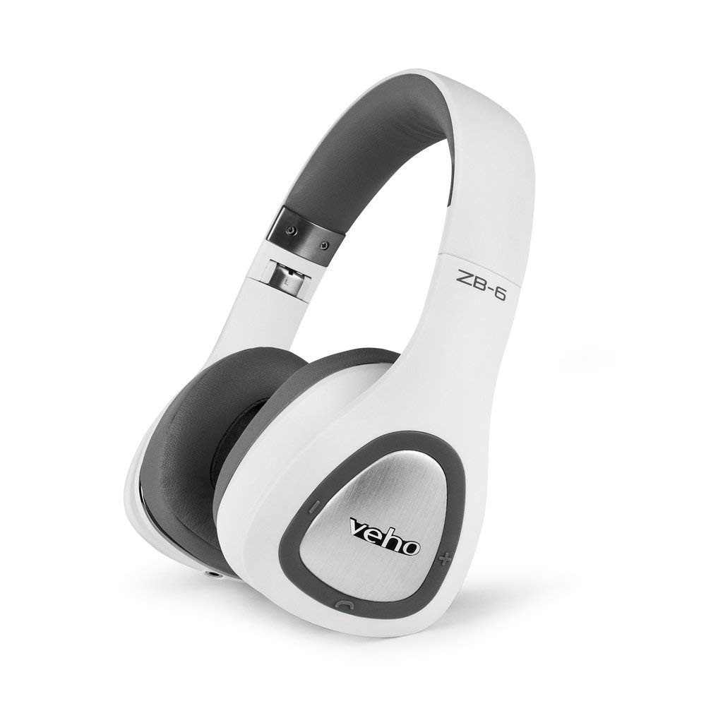 Veho ZB-6 On-Ear Wireless Bluetooth Headphones, White | Canadian Tire