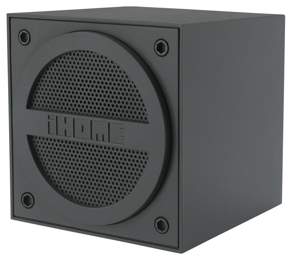 Bluetooth Rechargeable Mini Speaker Cube in Rubberized Finish, Grey ...