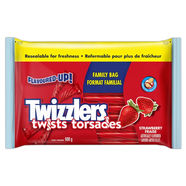 Torsades aux fraises Twizzlers, sac familial, 680 g | Canadian Tire