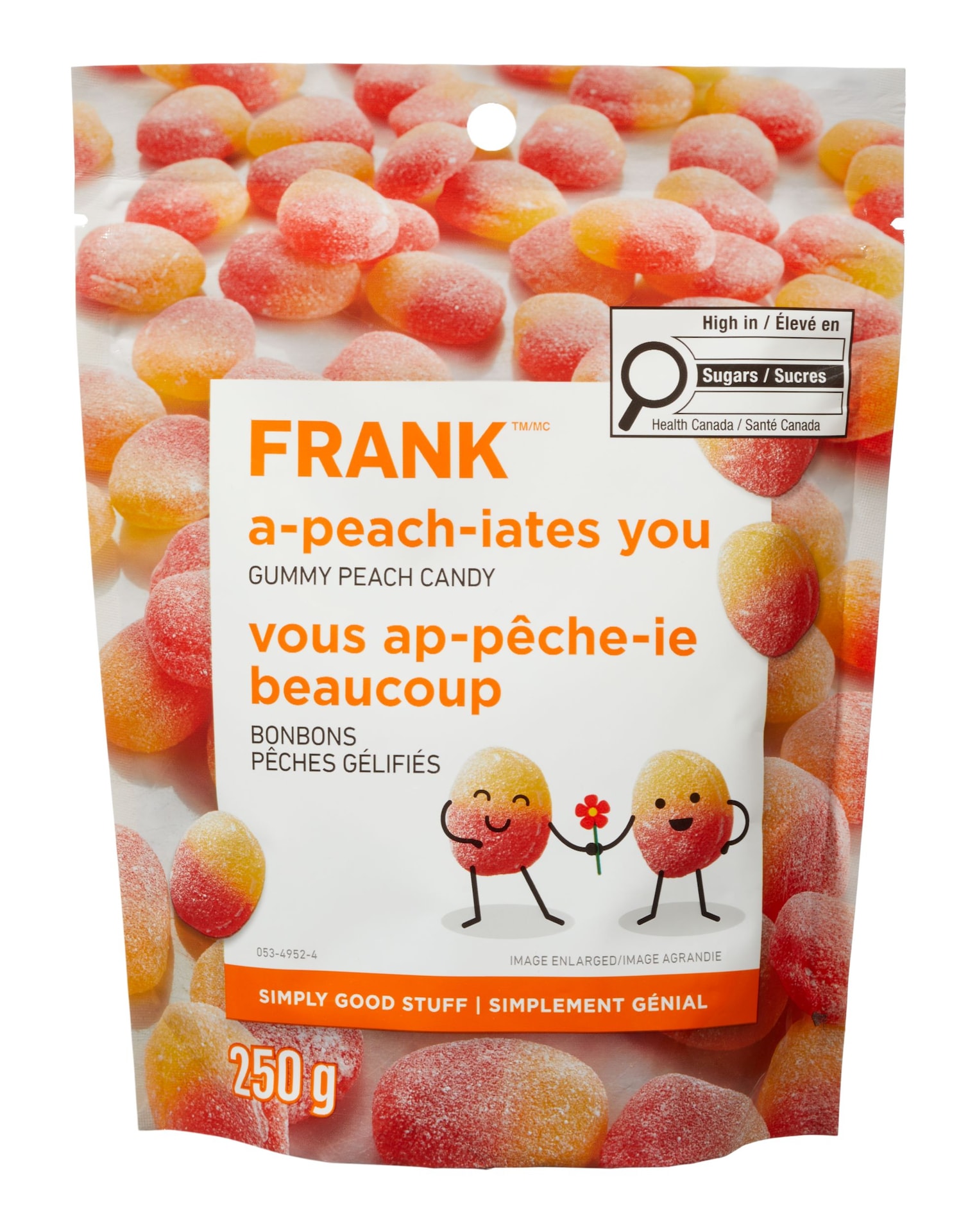 FRANK Peach Gummy Candy, 250-g | Party City