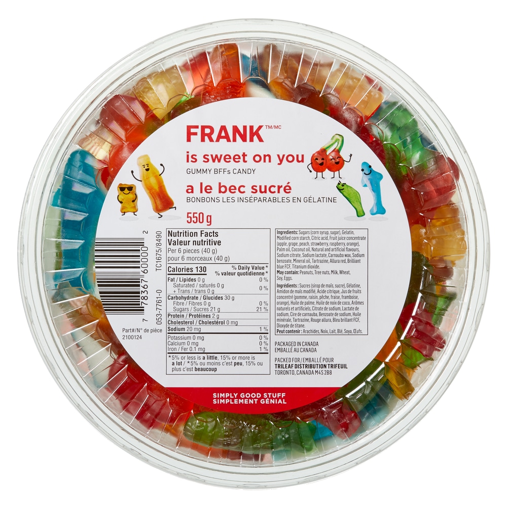FRANK Assorted Gummy Candy Tub, 550-g | Canadian Tire