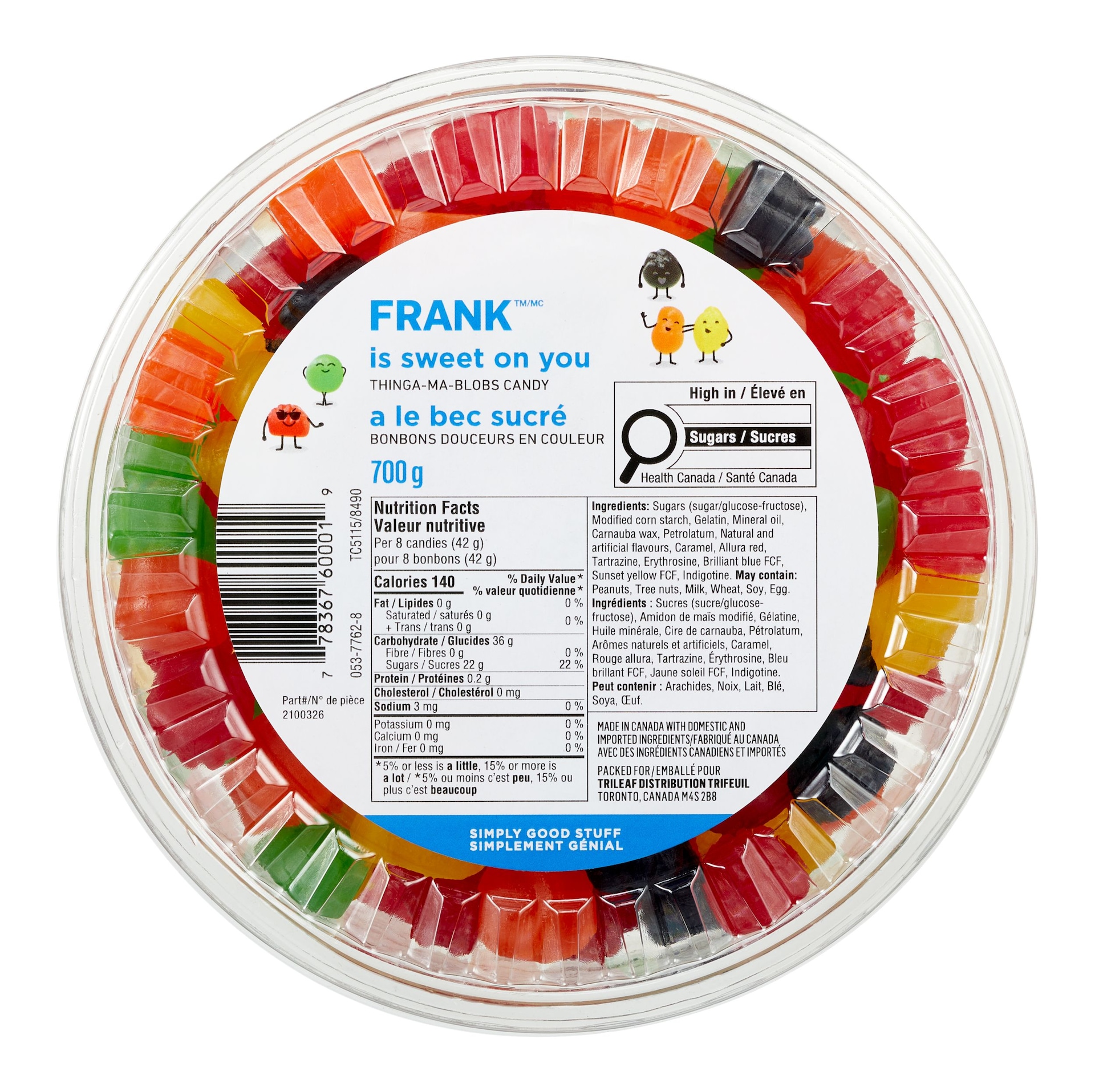 FRANK Thinga-ma-blobs Gummy Candy Tub, 700-g | Party City