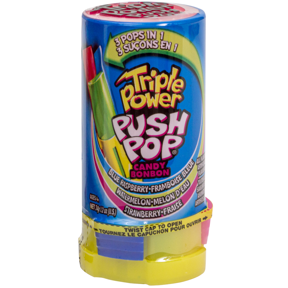 Topps Triple Power Push Pop, Assorted Flavours, 34-g | Canadian Tire