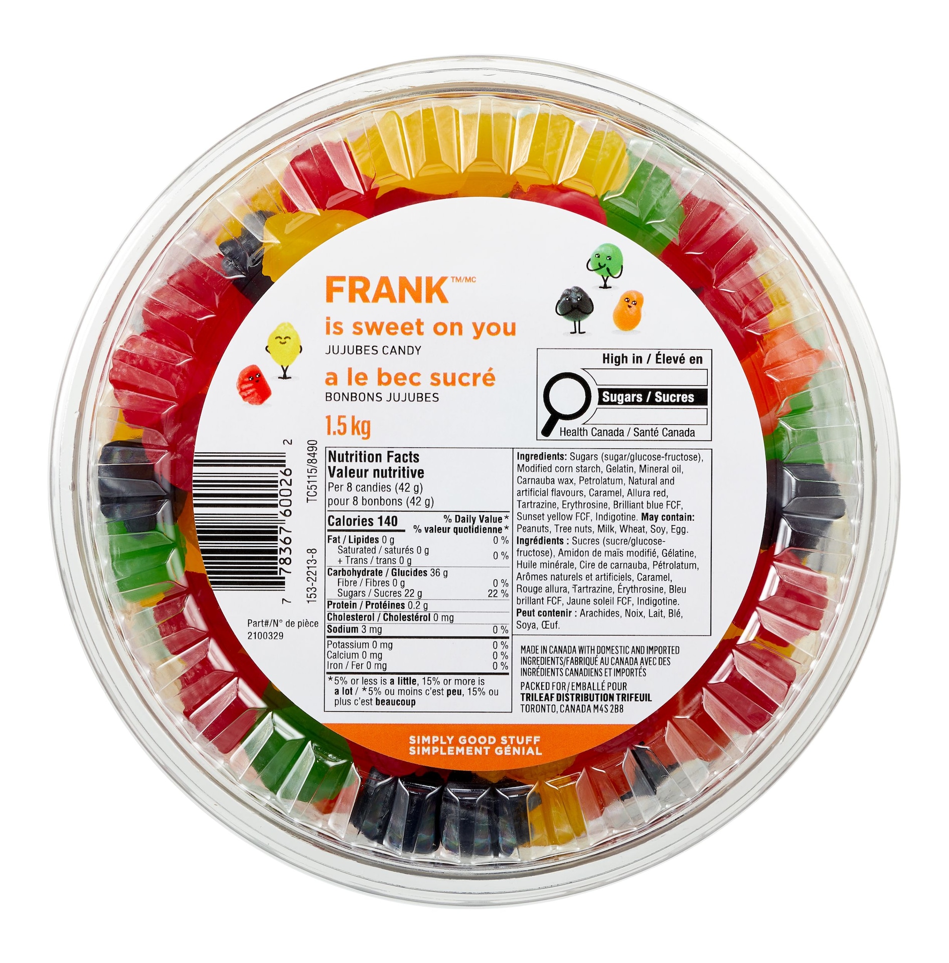 FRANK JuJubes Candy Tub, 1.5-kg | Party City