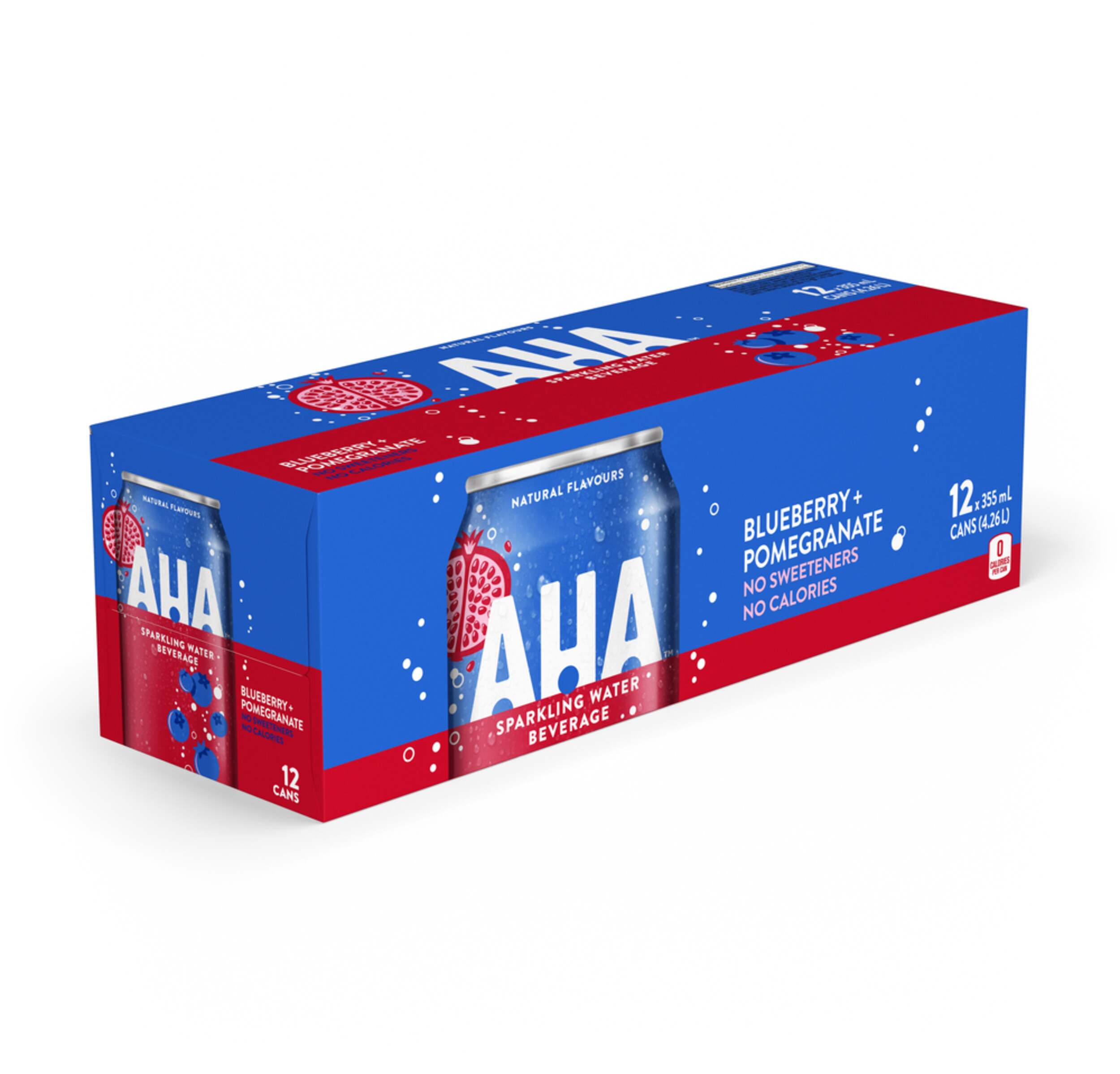 AHA Blueberry + Pomegranate Sparkling Water, 355-mL, 12-pk | Canadian Tire