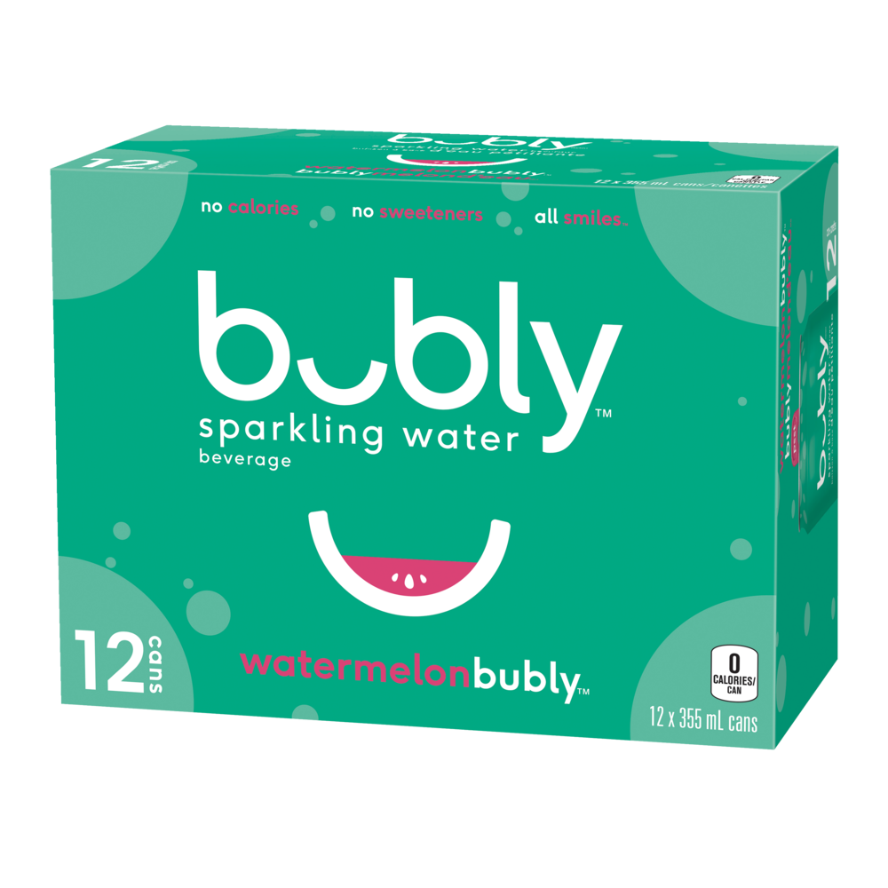 bubly Watermelon Sparkling Water, 355-mL, 12-pk | Canadian Tire