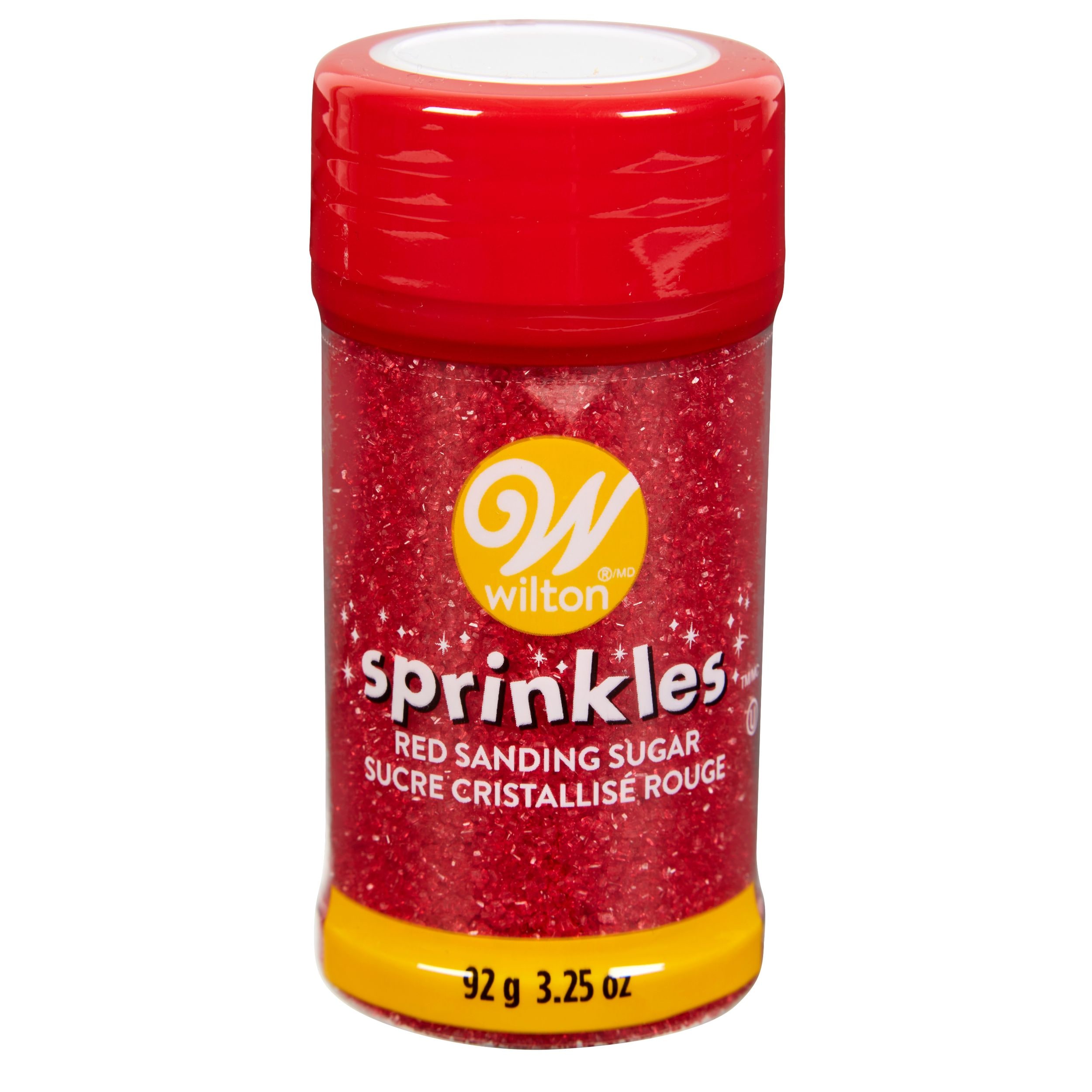 Wilton Edible Decorative Sugar Sprinkles, Red, 3.25-oz, for Baking/Cake ...