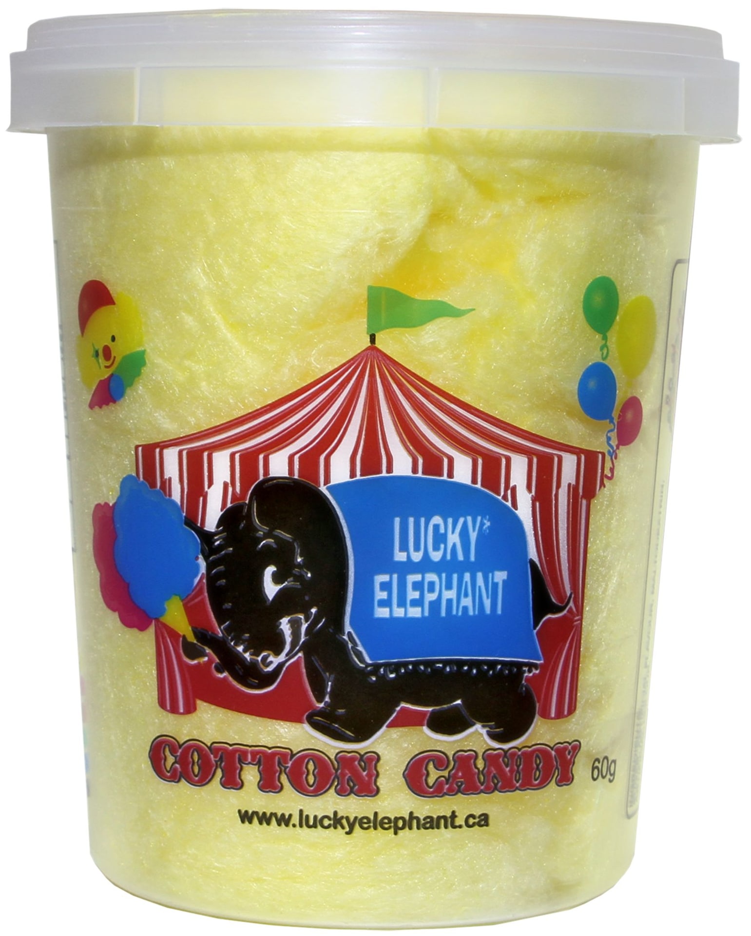 Lucky Elephant Banana Cotton Candy Floss, Yellow, 60-g, for Birthday ...