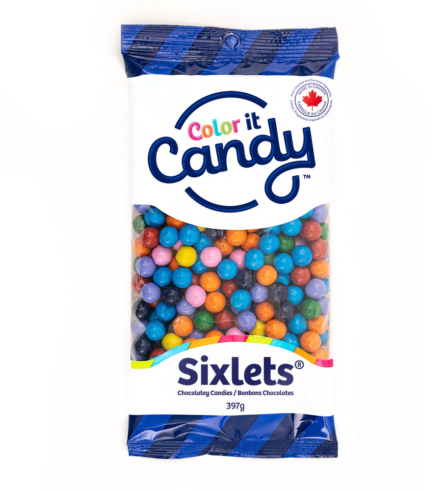 Colour It Candy Sixlets, Rainbow, 397-g | Party City