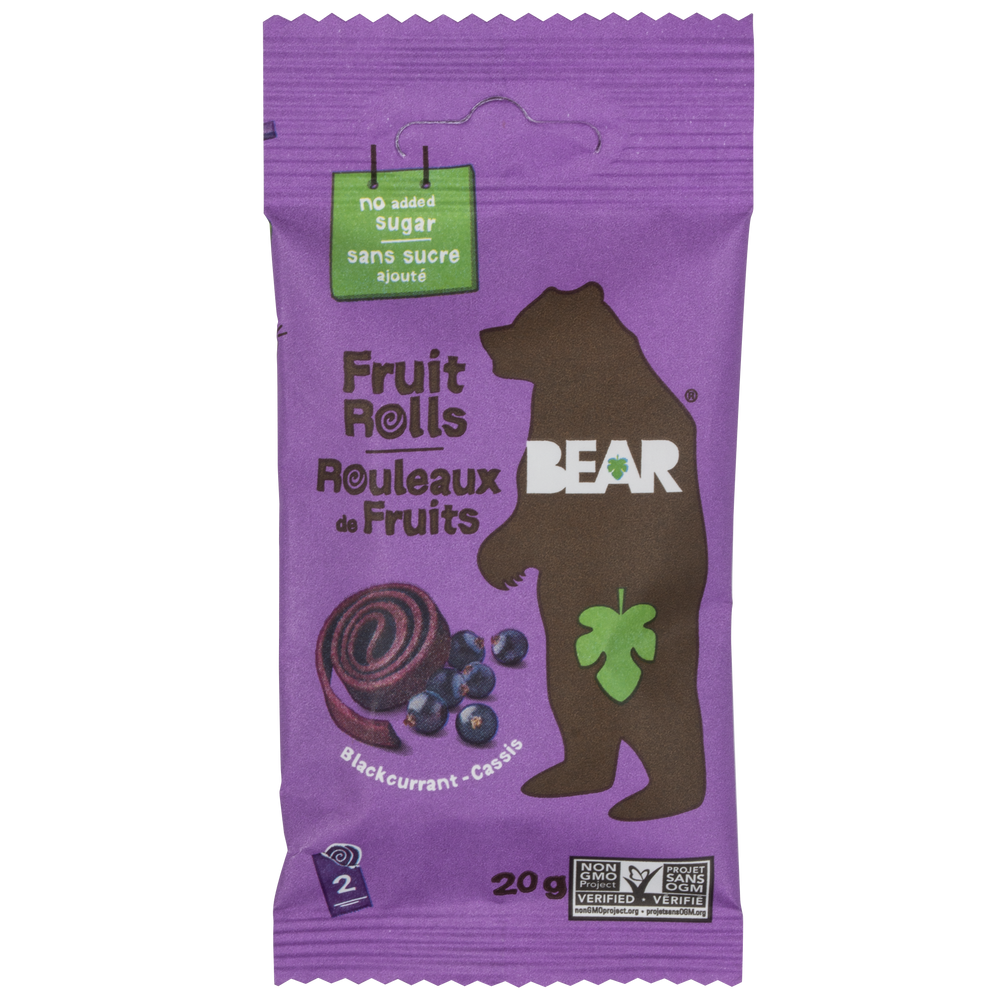 Rouleaux aux fruits Bear, groseille noire, 20 g | Party City