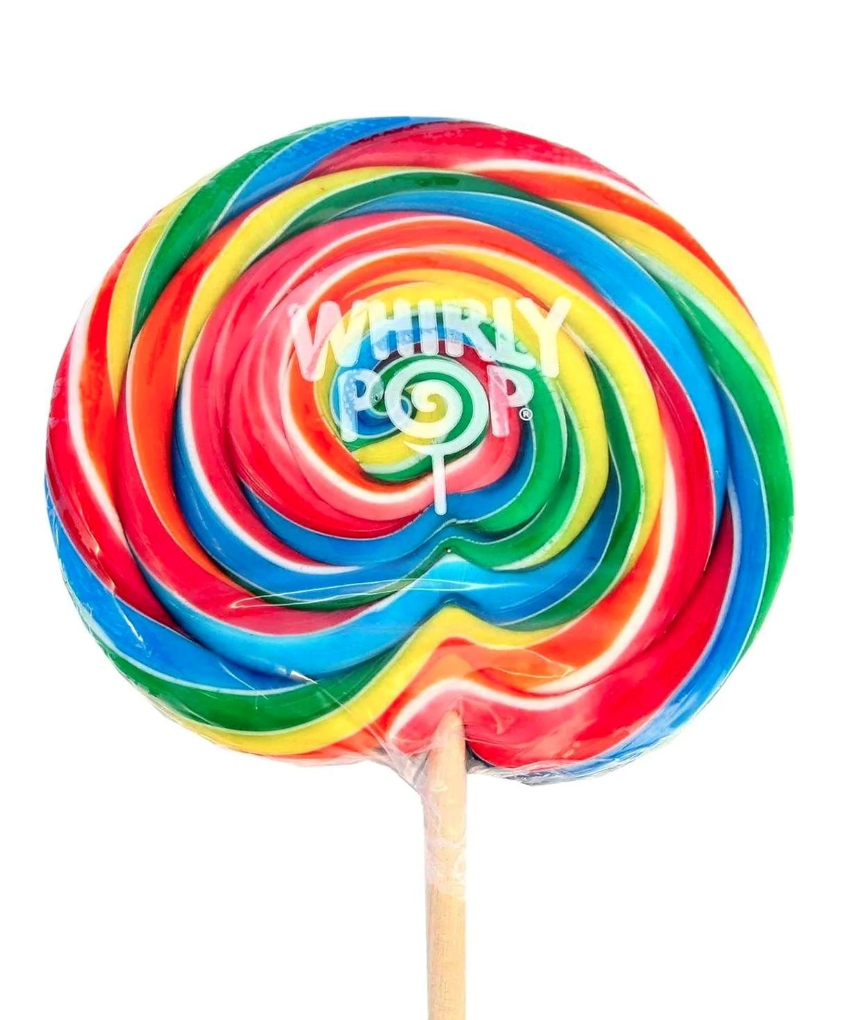 Large Swirl Rainbow Lollipop, Assorted Fruits, 42-g, Hard Candy, for Birthday/Party Favour ...