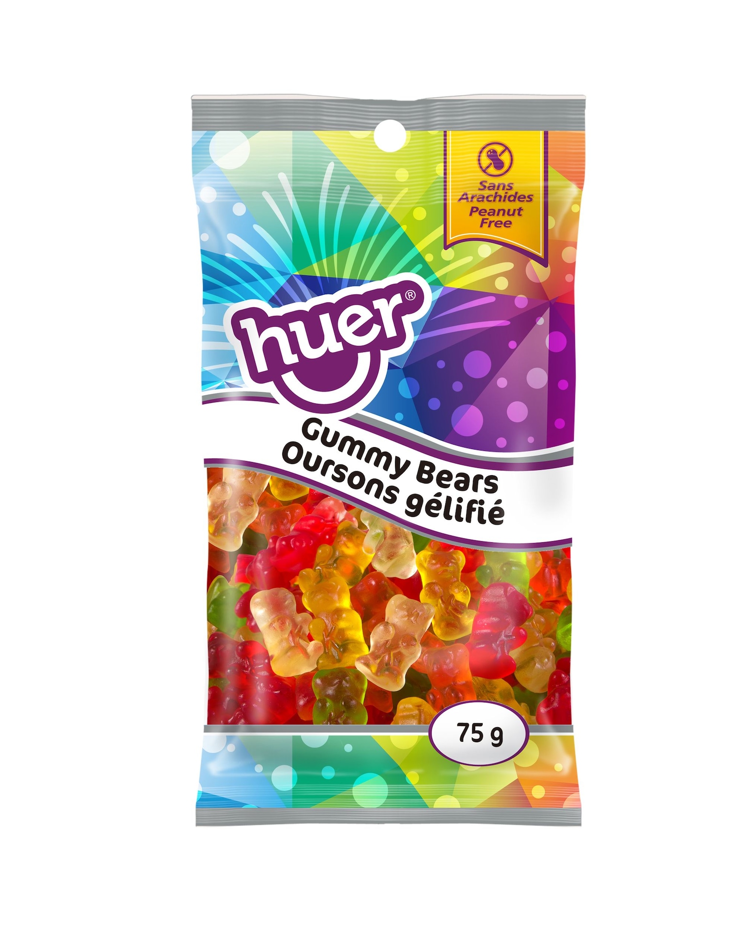 Gummy Bears, Assorted Fruits, Multi-Coloured Gummy Candy, 75-g, Chewy ...