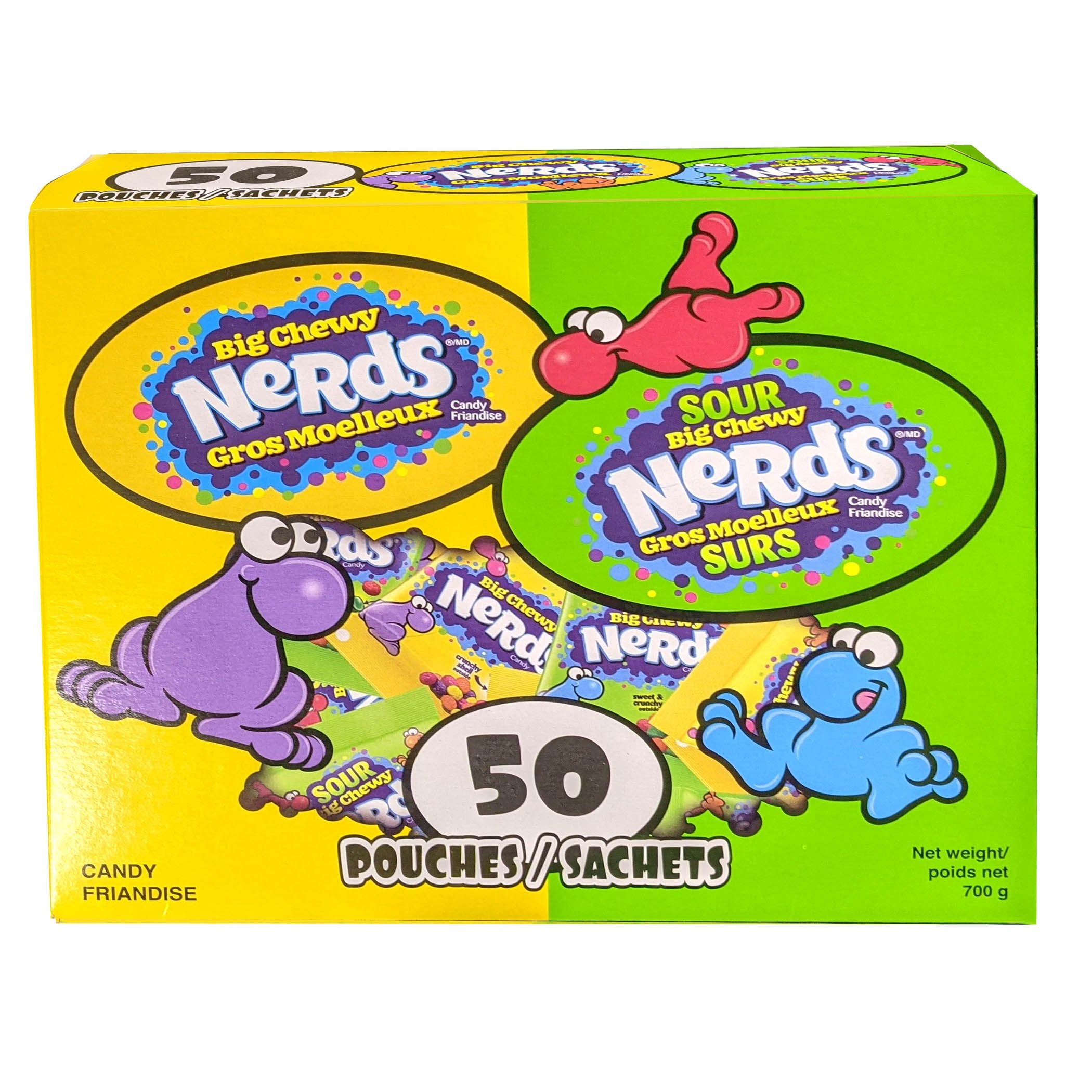 Nerds Big Chewy, Sweet & Tangy, Yellow/Green, 700-g, 50-pk, Candy for ...
