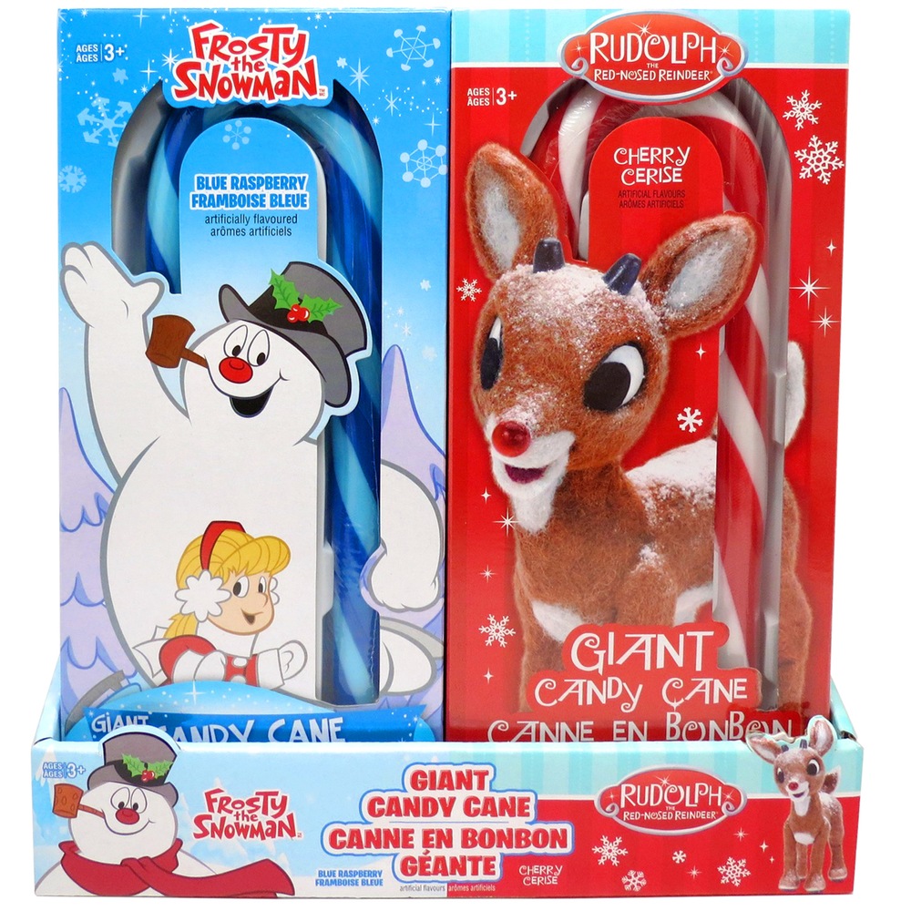 Rudolph or Frosty Jumbo Candy Cane, Assorted, 57-g | Party City