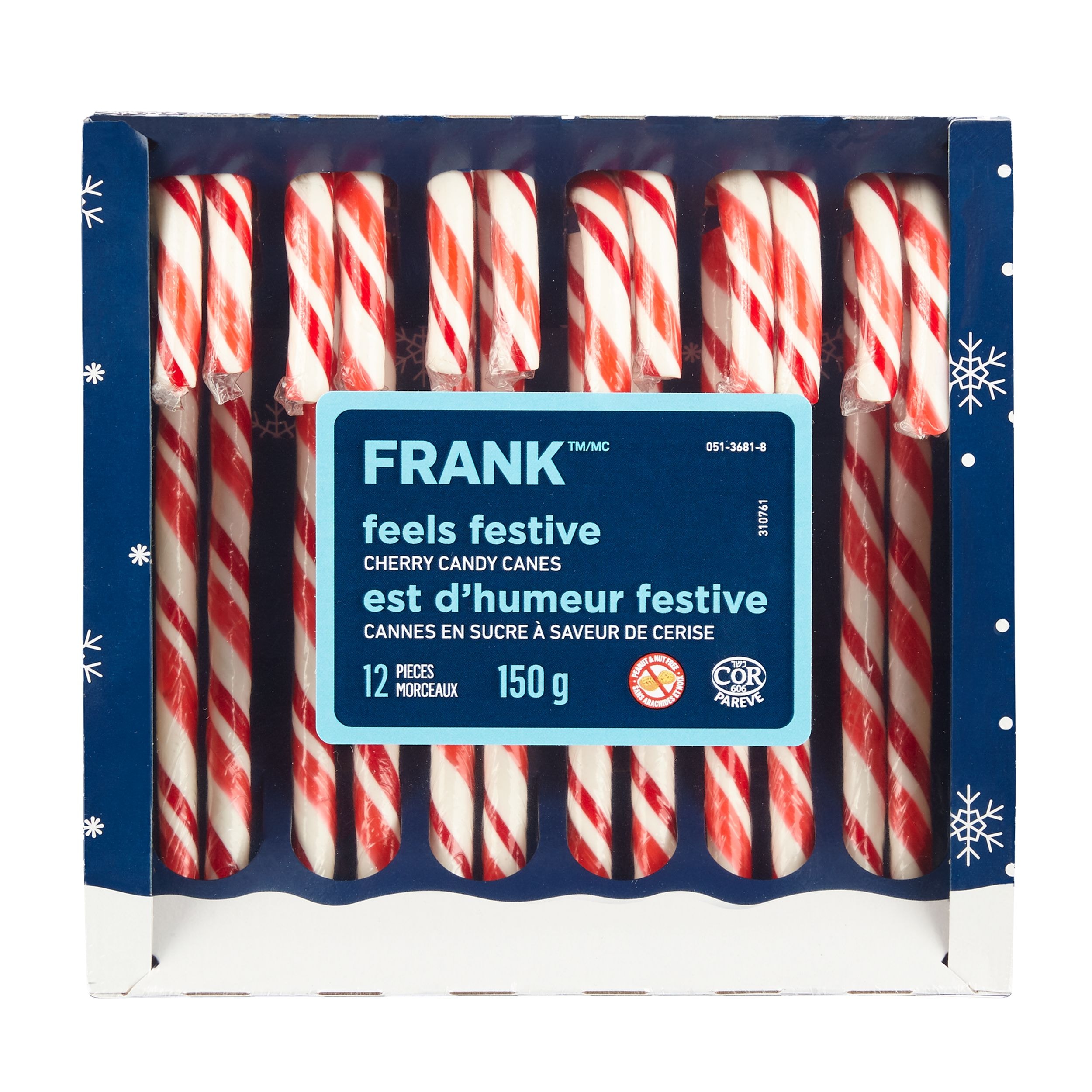 FRANK Cherry Candy Canes, 12-Pk, 150-g | Canadian Tire