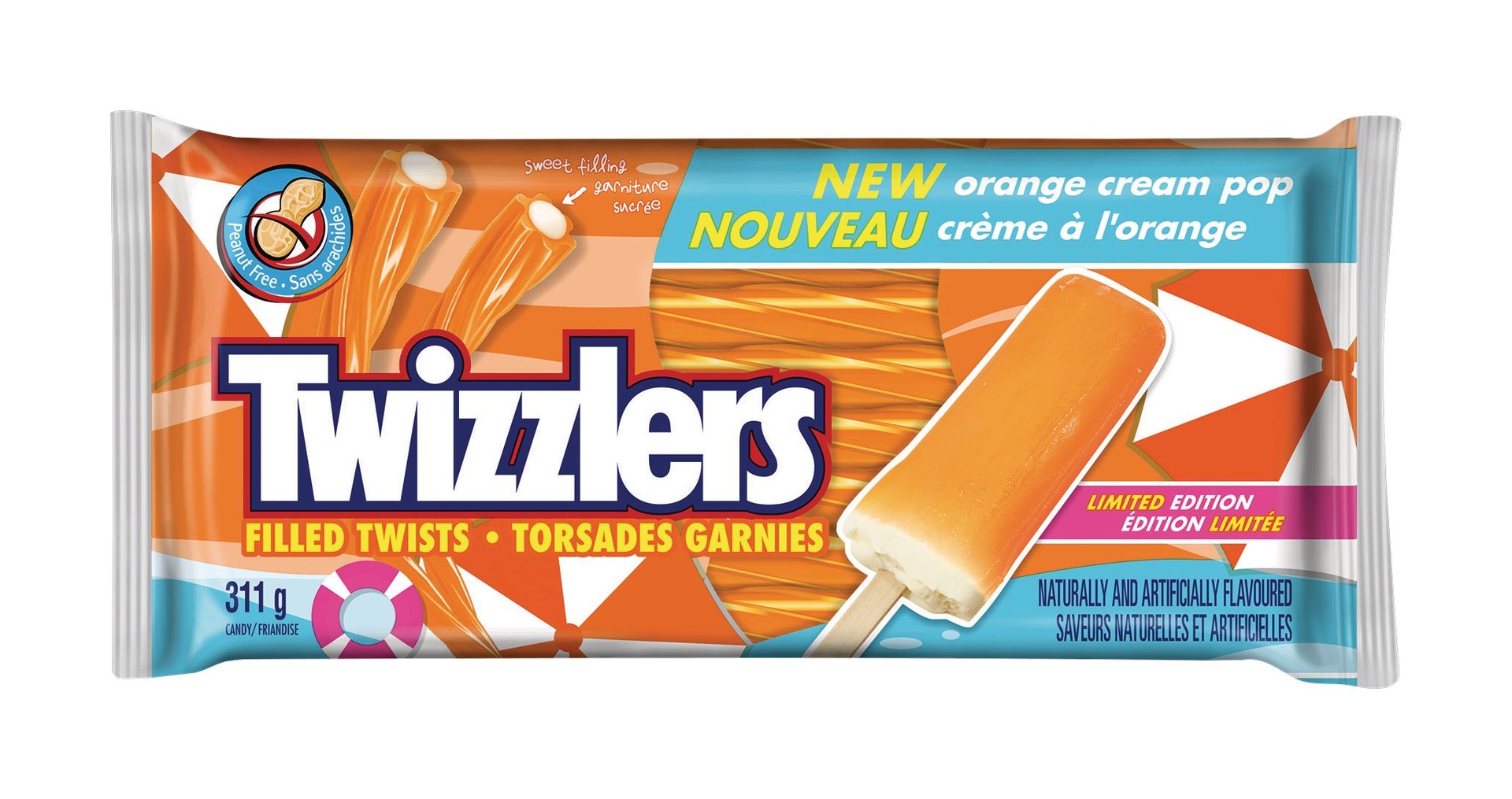 Twizzlers Orange Cream Pop Filled Licorice Twists, 311-g | Canadian Tire