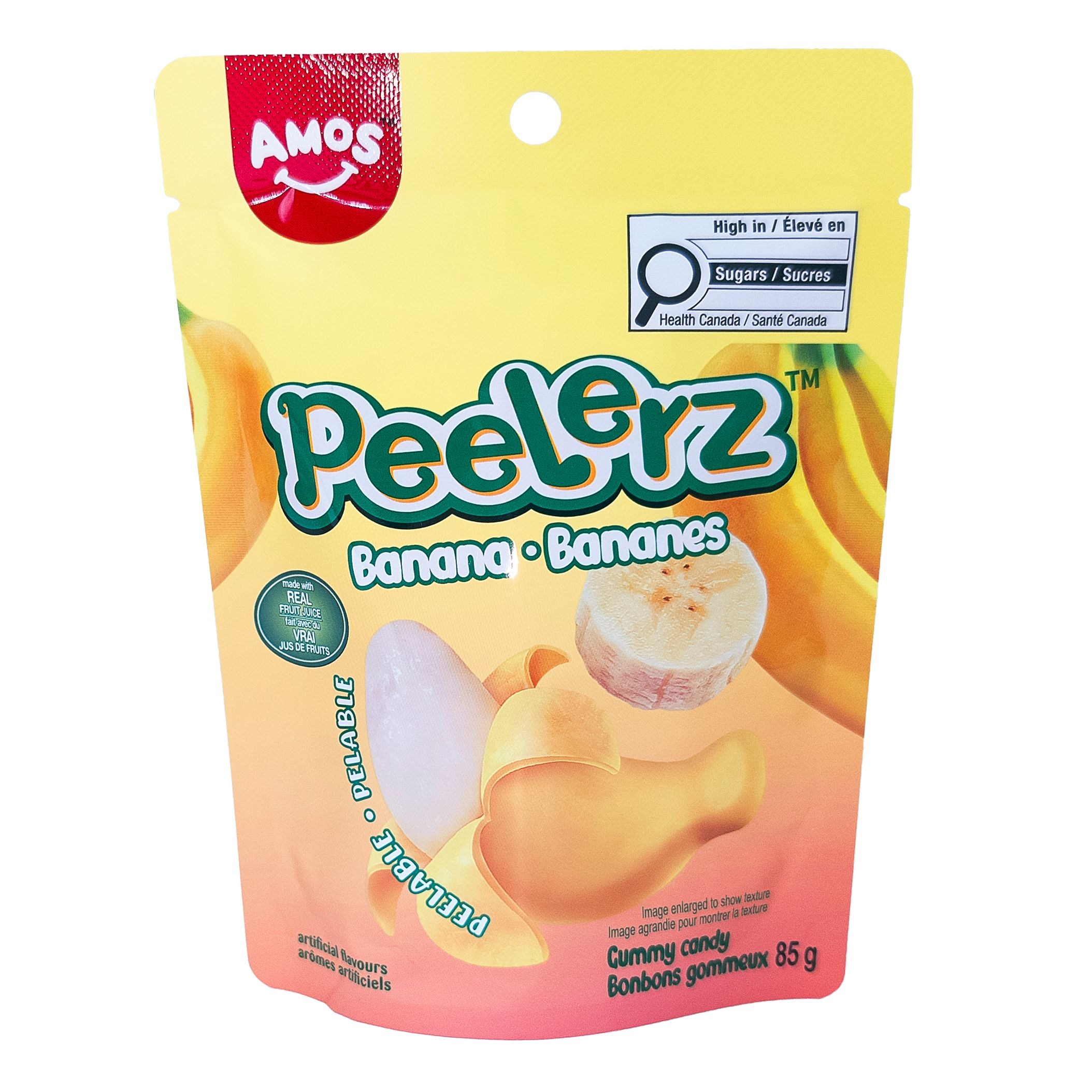 Amos Peelerz Gummy Banana Peelable Gummy Candy, 85-g | Canadian Tire