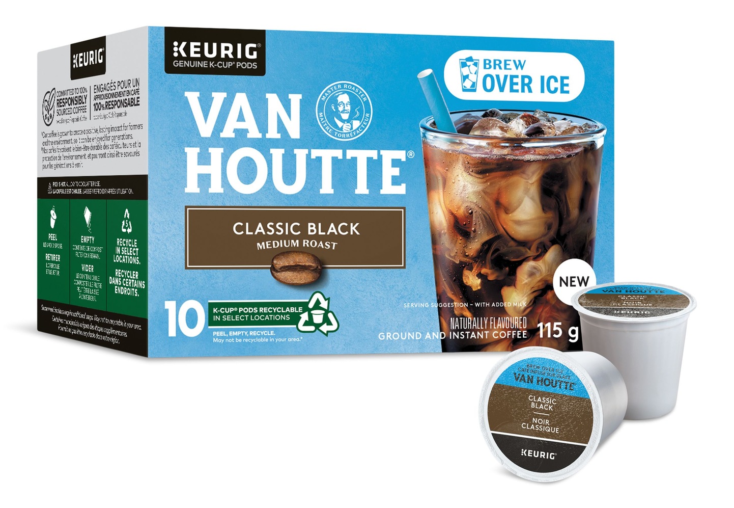 Van Houtte Brew Over Ice Classic Black Roast K-Cup® Coffee Pods ...